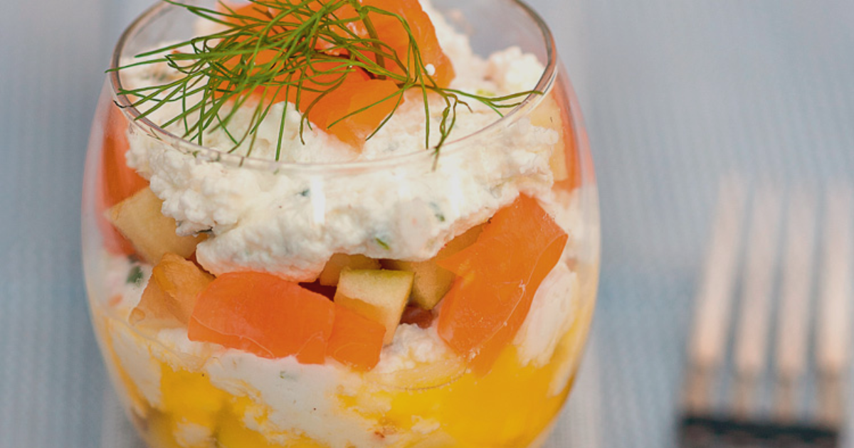 Verrines Saumon et Mangue - Moulin des Pénitents